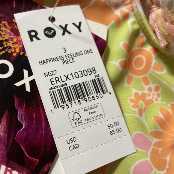 Roxy | Swim | Nwt Roxy Last In Paradise One Piece Sizes 3 2 14 Adjustable Straps | Poshmark